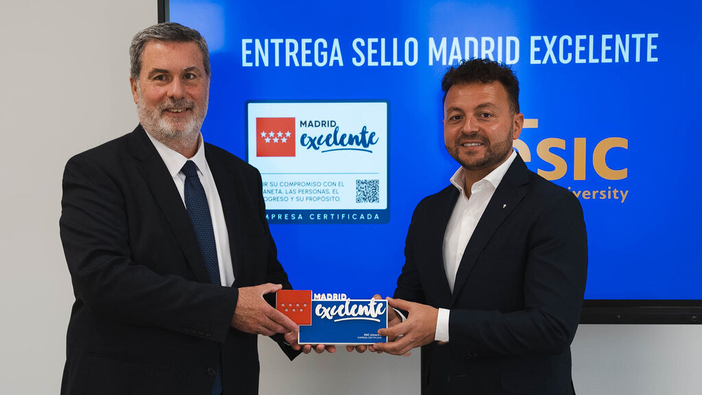 Madrid Excelente hace entrega de su sello de calidad a ESIC University ...